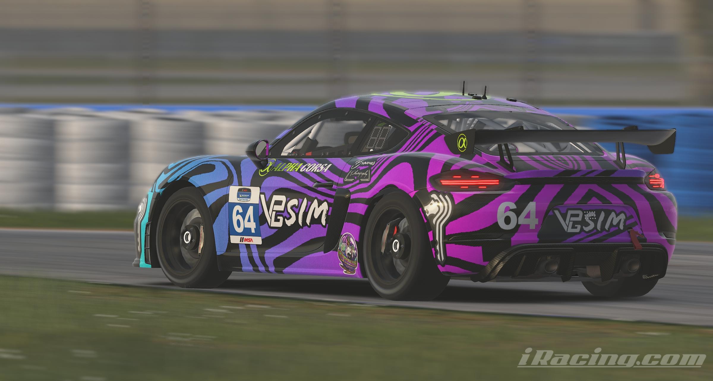 Alpha Corsa 718 Cayman GT4 Blue + Pink by Thomas Brown10 - Trading Paints