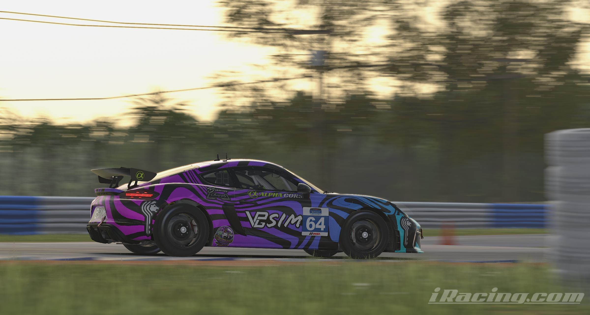 Alpha Corsa 718 Cayman GT4 Blue + Pink by Thomas Brown10 - Trading Paints