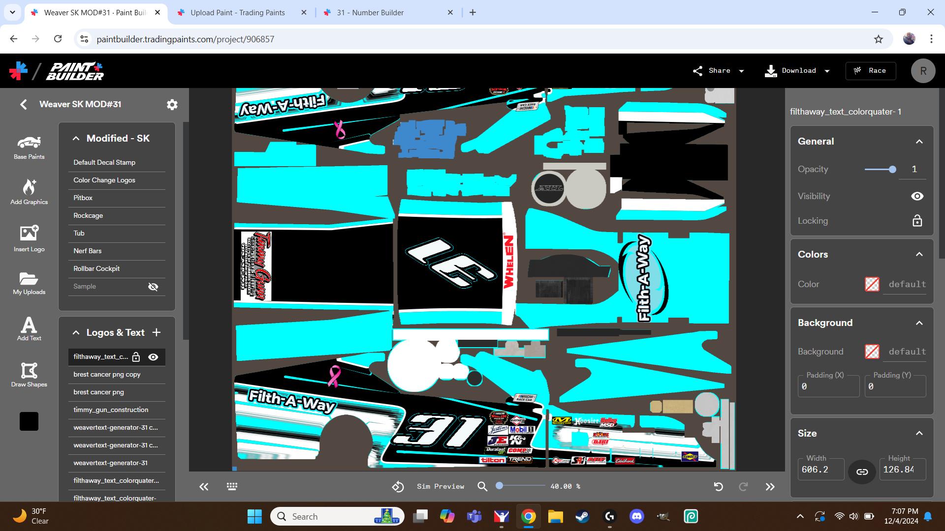 Weaver SK MOD#31 by Ryan K Freeman - Trading Paints