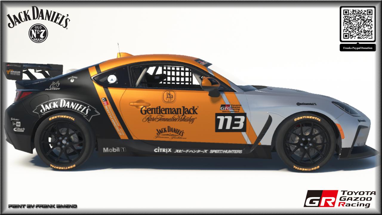Jack Daniels Toyota GR86 by Frank Amend - Trading Paints