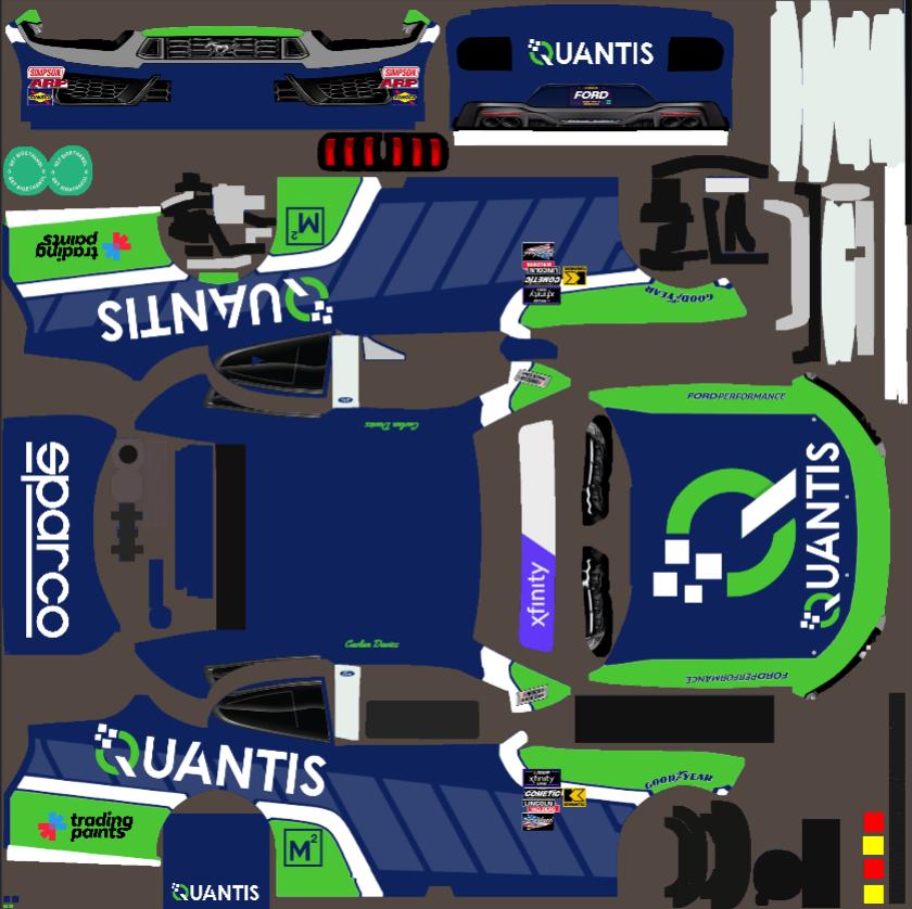 Square Quantis Xfinity Mustang by Caolan D. - Trading Paints