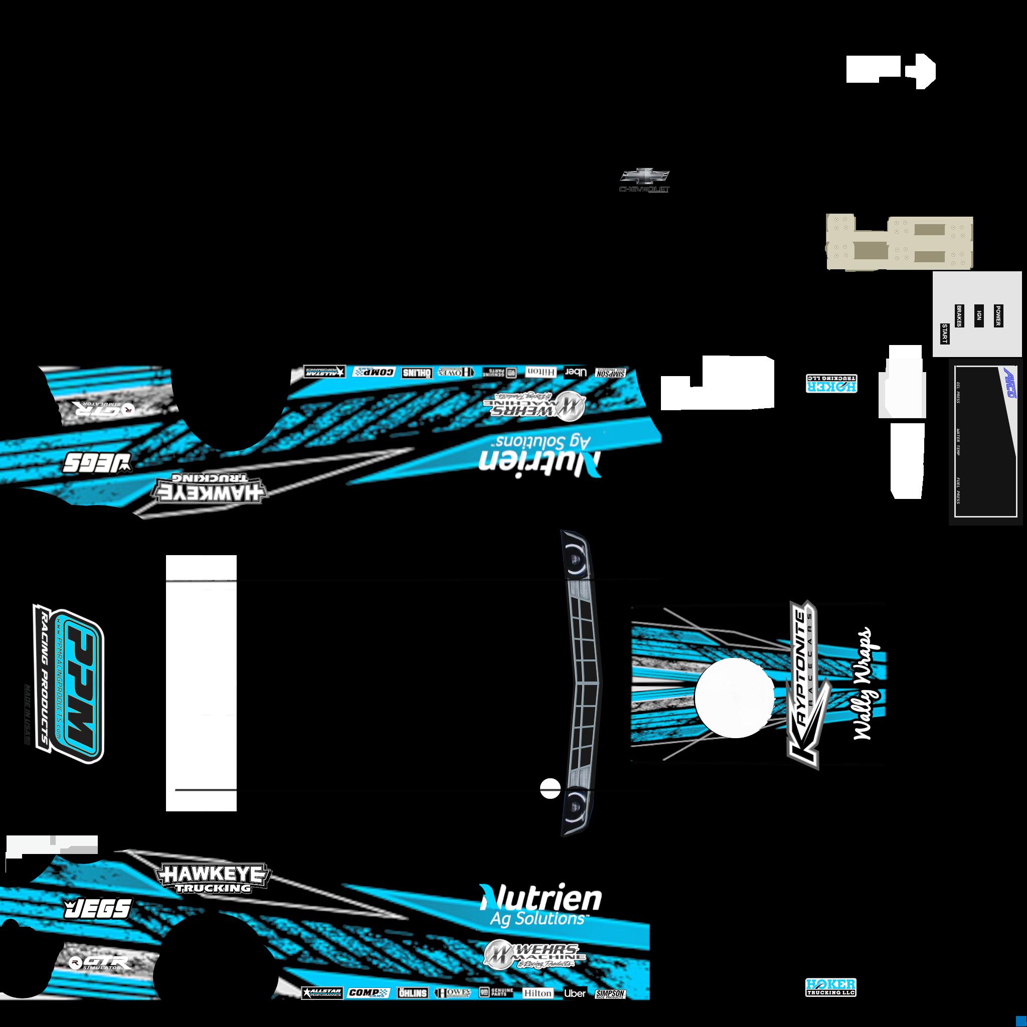 Dirt Street Stock teal sim by Jason Welsh - Trading Paints