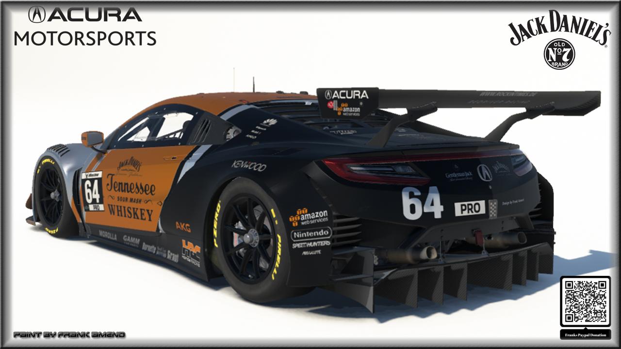 Jack Daniels Acura NSX EVO22 GT3 by Frank Amend - Trading Paints