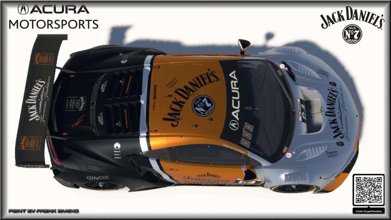 Jack Daniels Acura NSX EVO22 GT3 by Frank Amend - Trading Paints