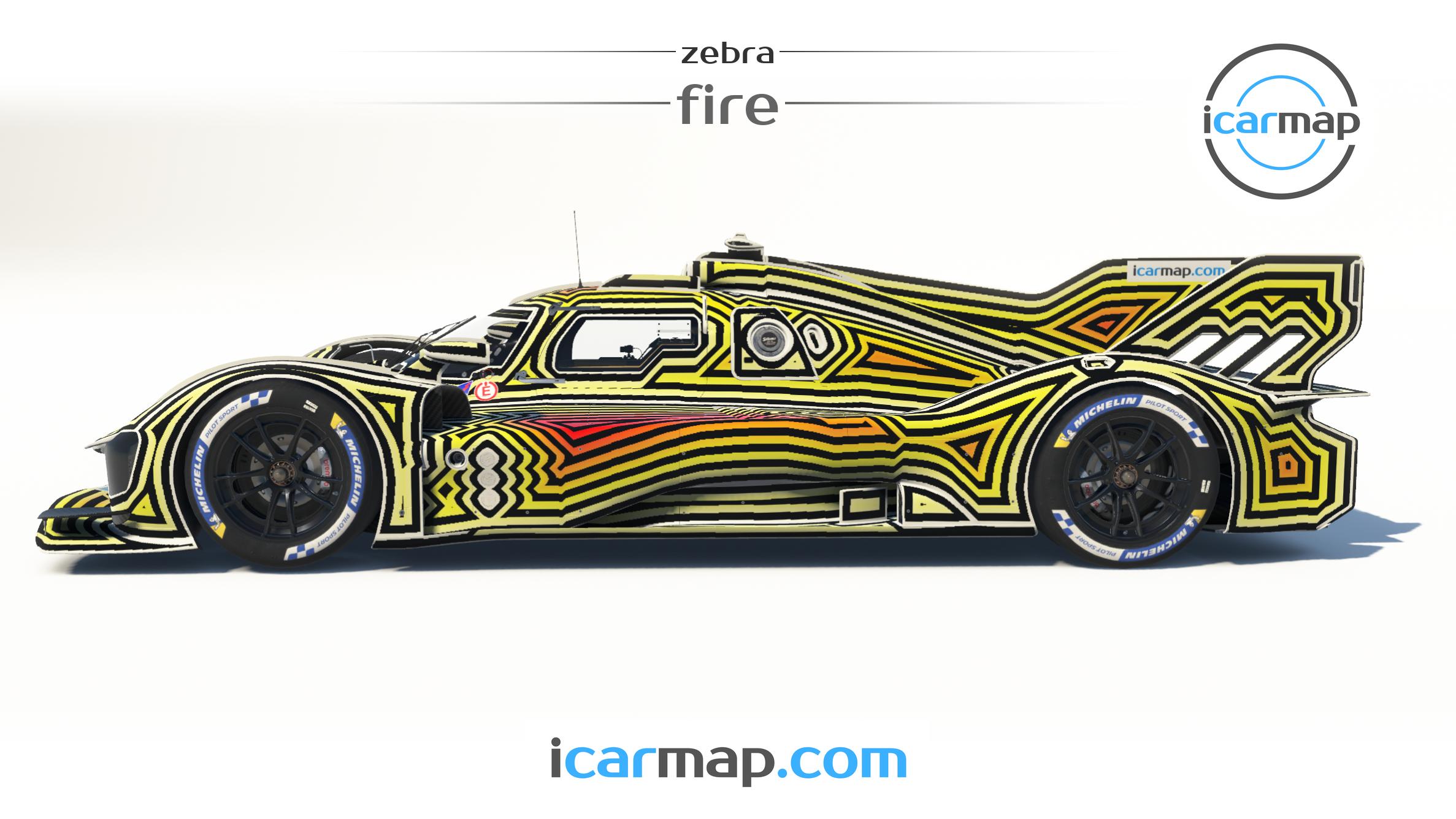 Zebra - Fire (Ferrari 499P) by Will M. - Trading Paints