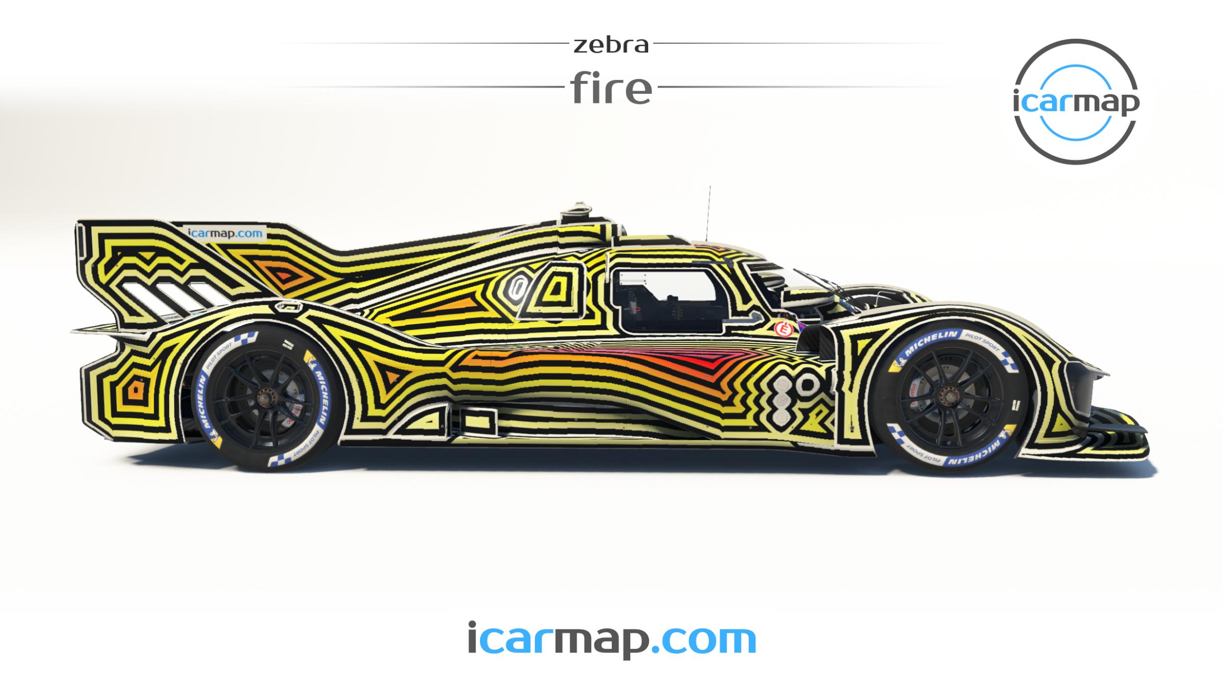 Zebra - Fire (Ferrari 499P) by Will M. - Trading Paints