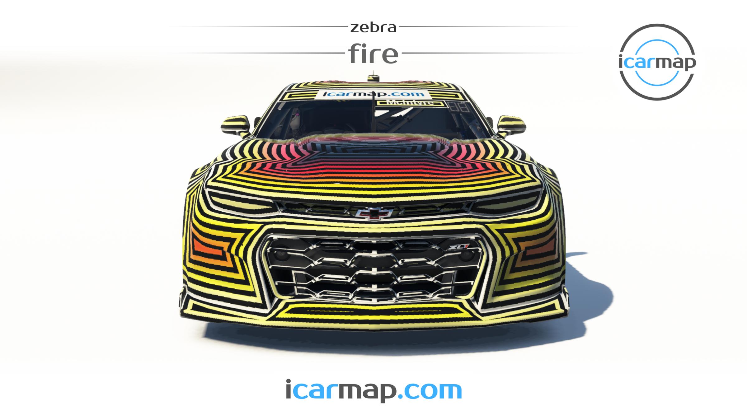 Zebra - Fire (Supercars Chevrolet Camaro Gen 3) by Will M. - Trading Paints