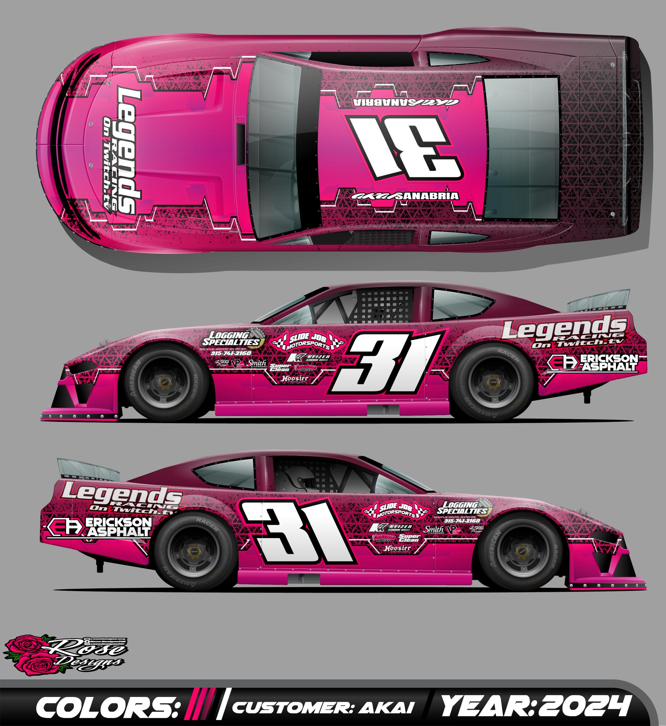akai sanabrias 2025s1 late model stock wrap by Mark R Rose - Trading Paints