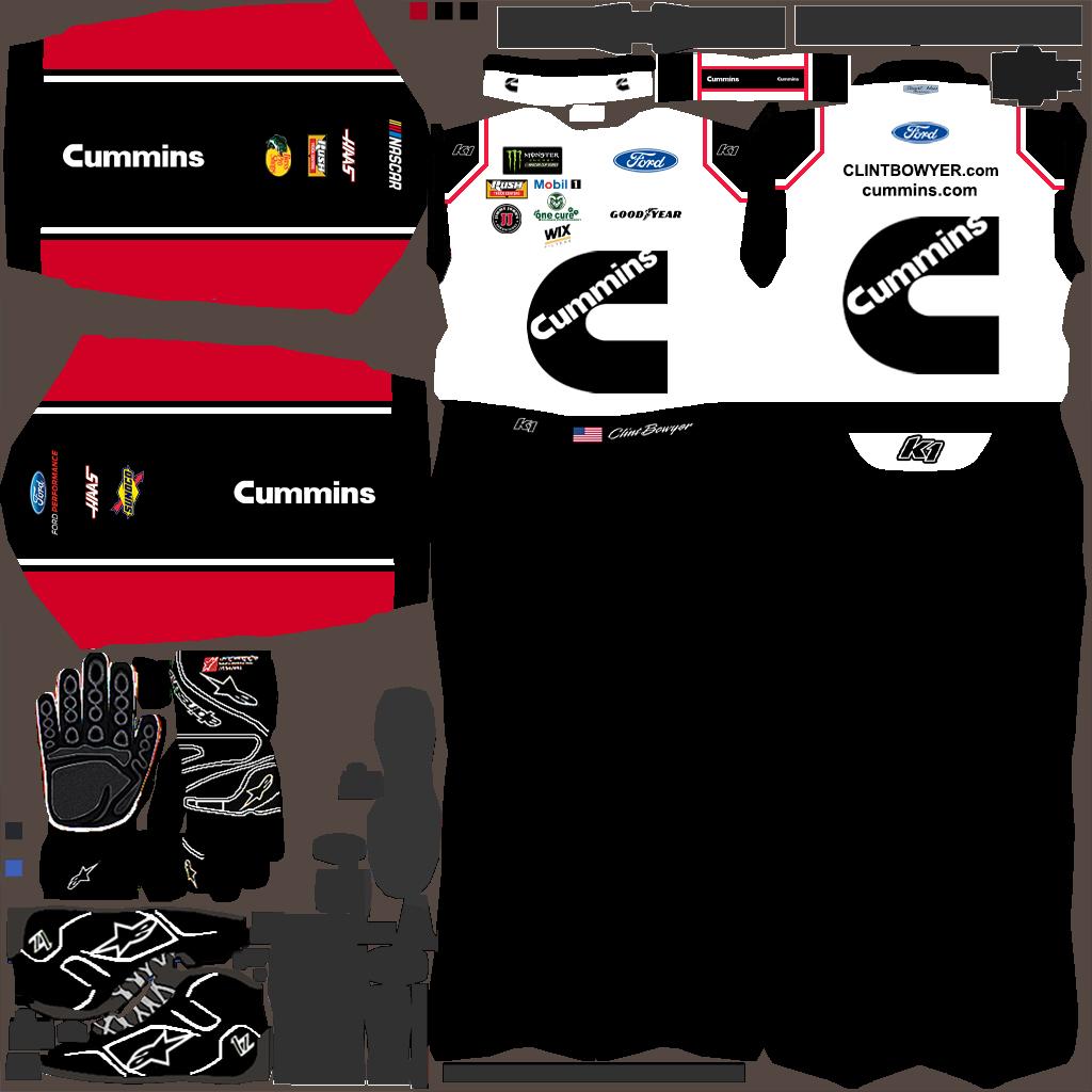 2018 Clint Bowyer Cummins K1 Suit by Dylan Martens - Trading Paints