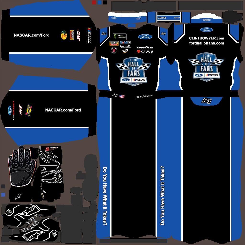 2018 Clint Bowyer Ford Hall Of Fans Nascar K1 Suit by Dylan Martens ...
