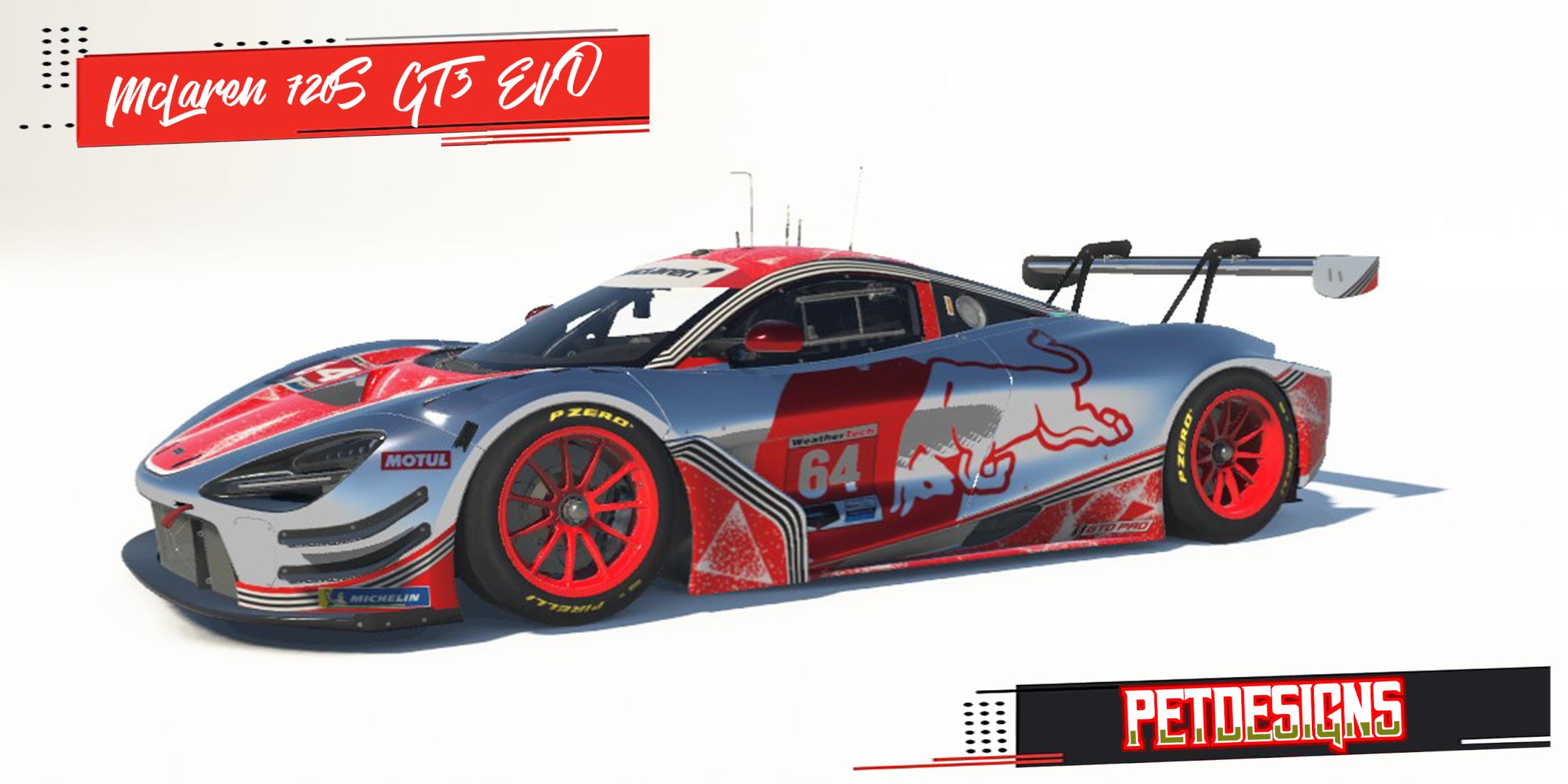 McLaren 720s EVO GT3 red bull random by Pedro Hernández R. - Trading Paints