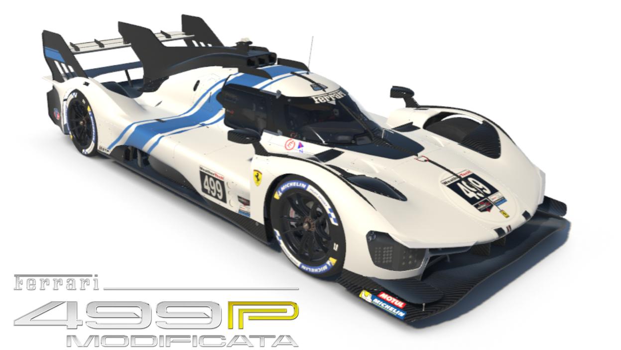 Ferrari 499P Modificata - White with Blue Stripe by Pat Gabriel ...