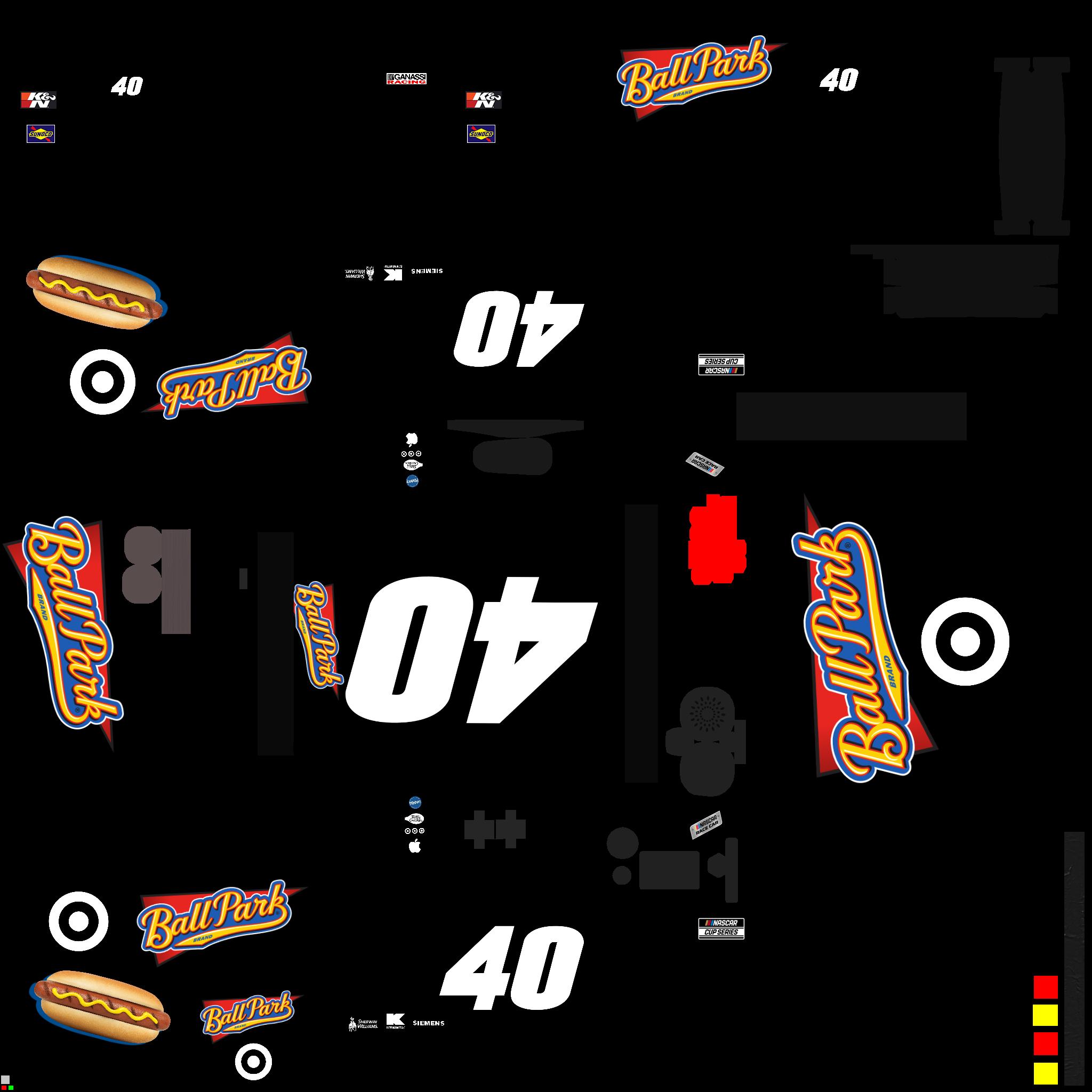 BallPark / Target 2024 NASCAR Cup Series Cup Car in 40 Car by Brenden ...