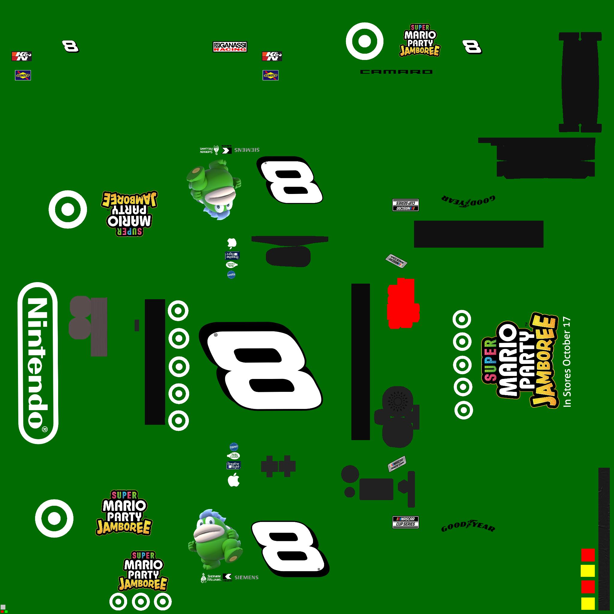 Target / Super Mario Jamboree Spike 2024 NASCAR Cup Car in 8 Car by ...