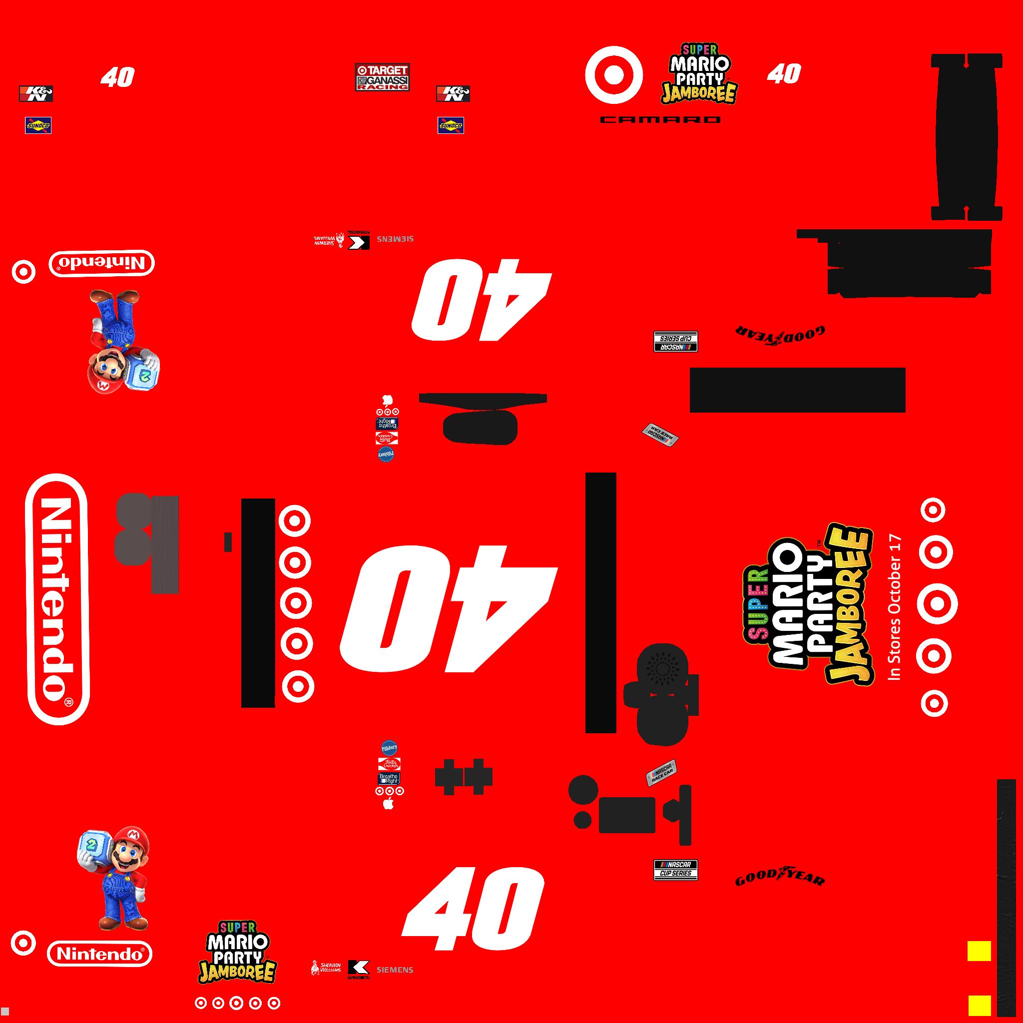 Target / Super Mario Jamboree Mario 2024 NASCAR Cup Car in 40 Car by ...