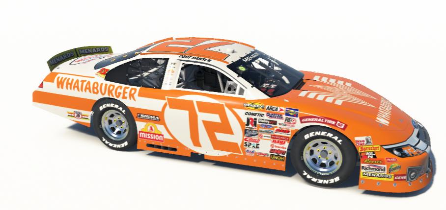 2025 Cort Hansen #72 ARCA Whataburger by Cort Hansen - Trading Paints