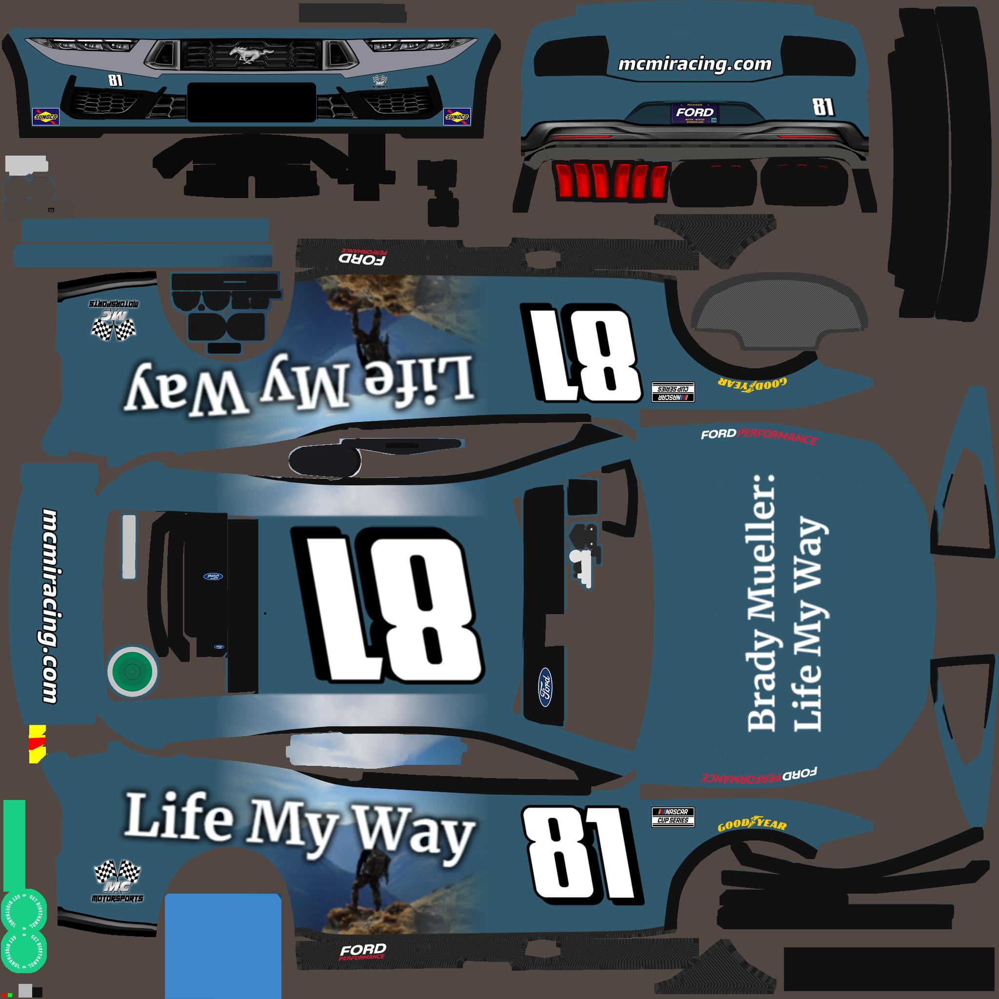 #81 BM LMW Ford Mustang Next Gen by Marty Cmejla - Trading Paints
