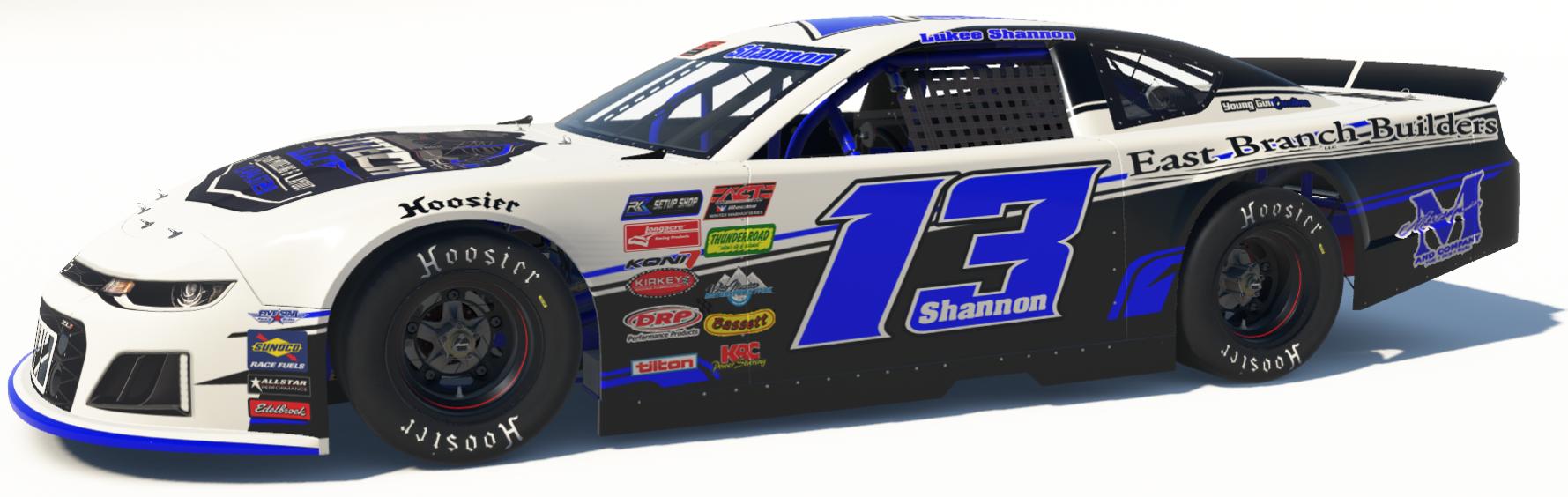 Late Model luke shannon 13 blue white iACT by Aiden Young - Trading Paints