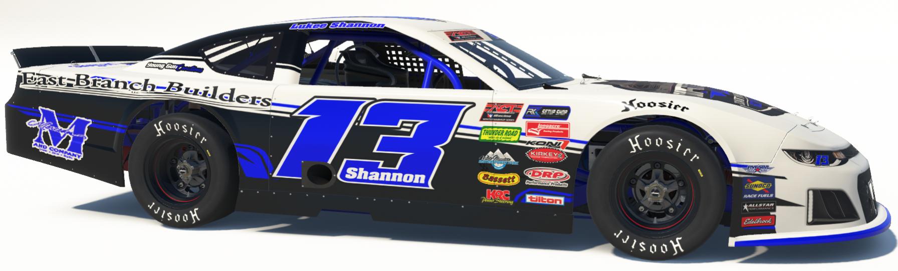 Late Model luke shannon 13 blue white iACT by Aiden Young - Trading Paints