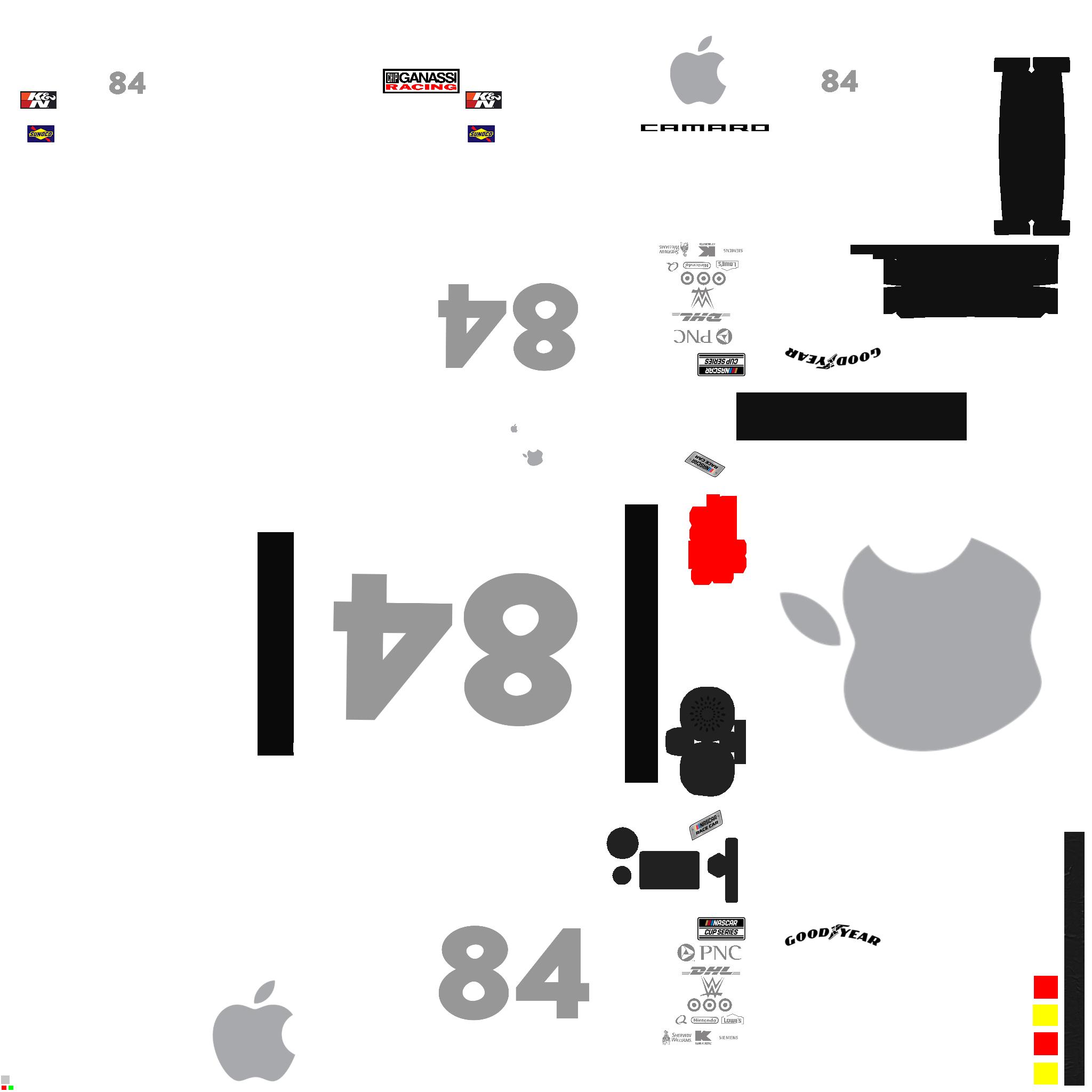 Apple Inc 2025 NASCAR Cup Car in 84 car by Brenden Broberg - Trading Paints