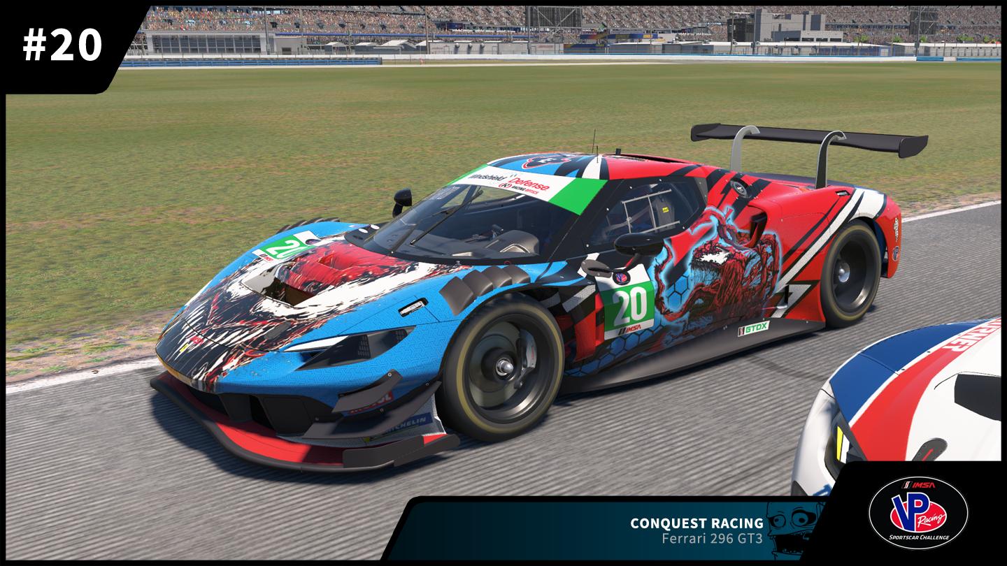#20 Conquest Racing Ferrari 296 GT3 2025 IMSA VP Racing SportsCar ...