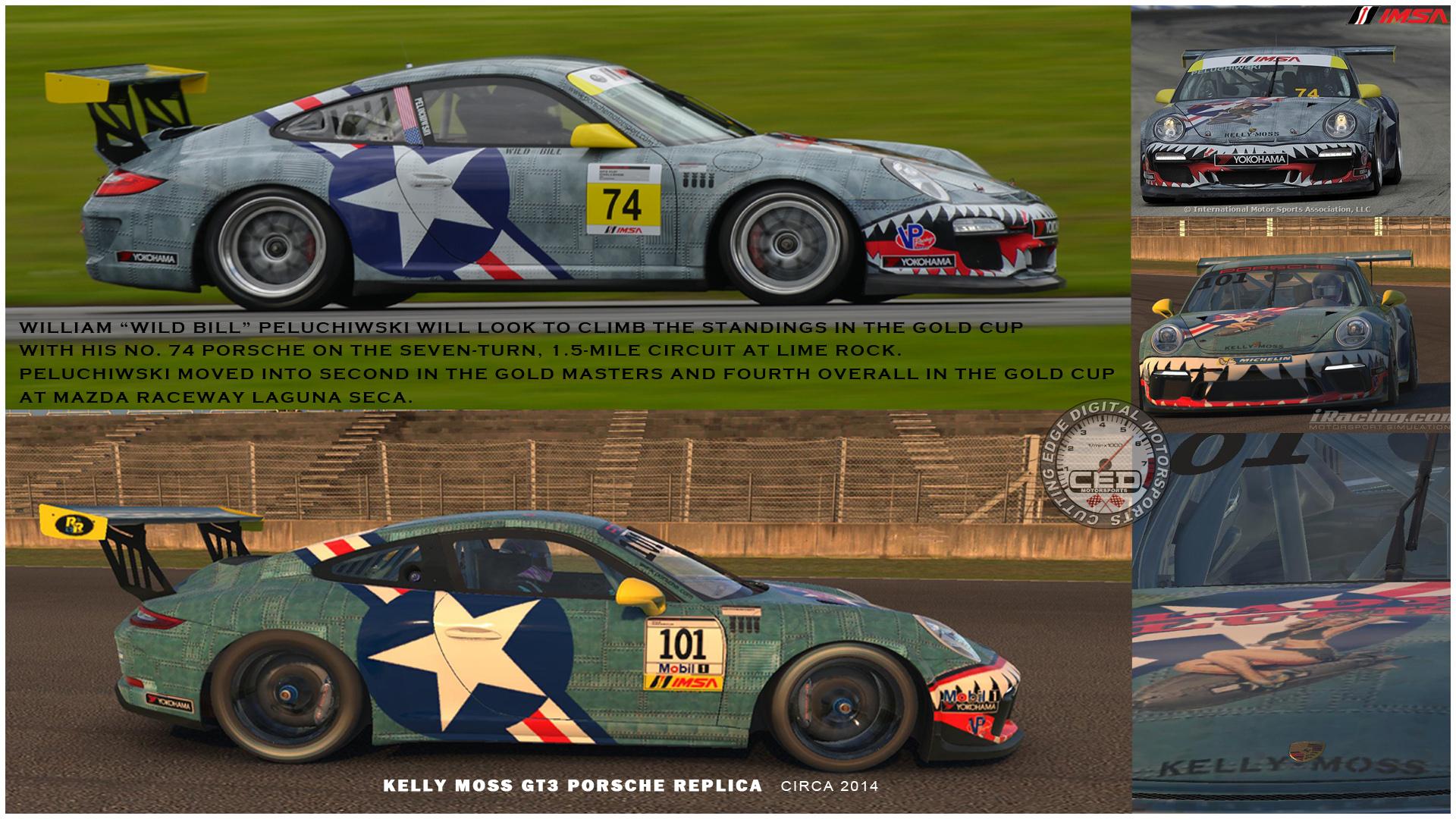 Kelly-Moss GT3 Gold Cup Porsche Replica paint & Decal layer /circa 2014 ...