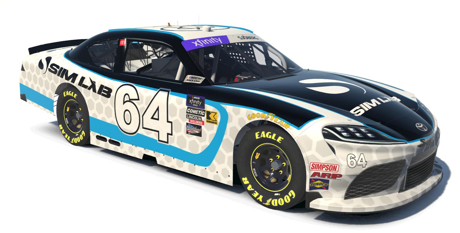 Sim-Lab NASCAR XFINITY Toyota Supra by Juan Antonio Mena - Trading Paints