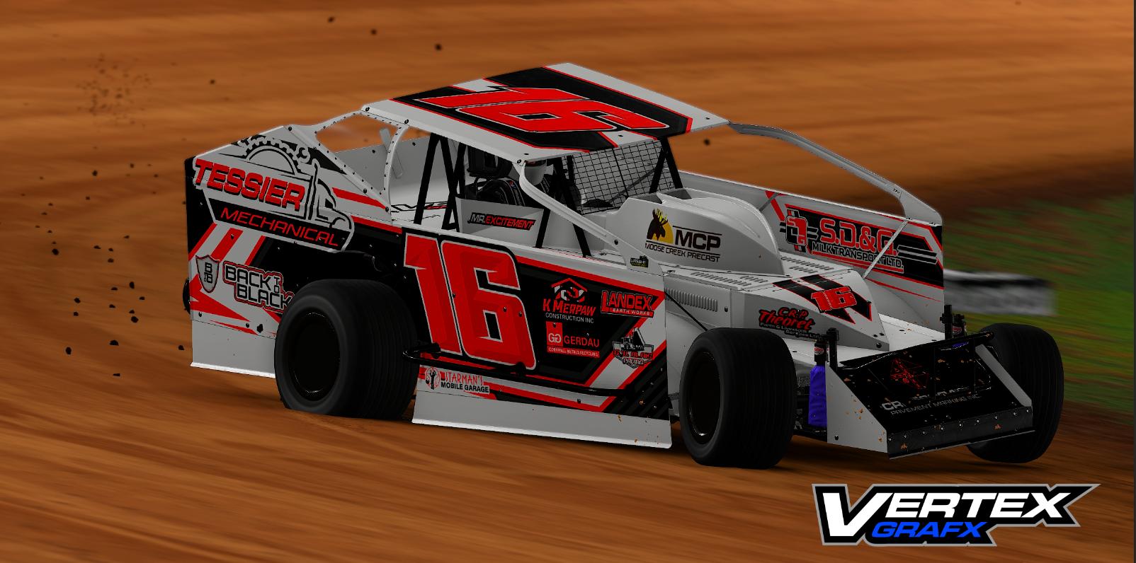 Matt Barbour Dirt Northeast Modified (Replica): Vertex Grafx by Tyler Bowman4 - Trading Paints