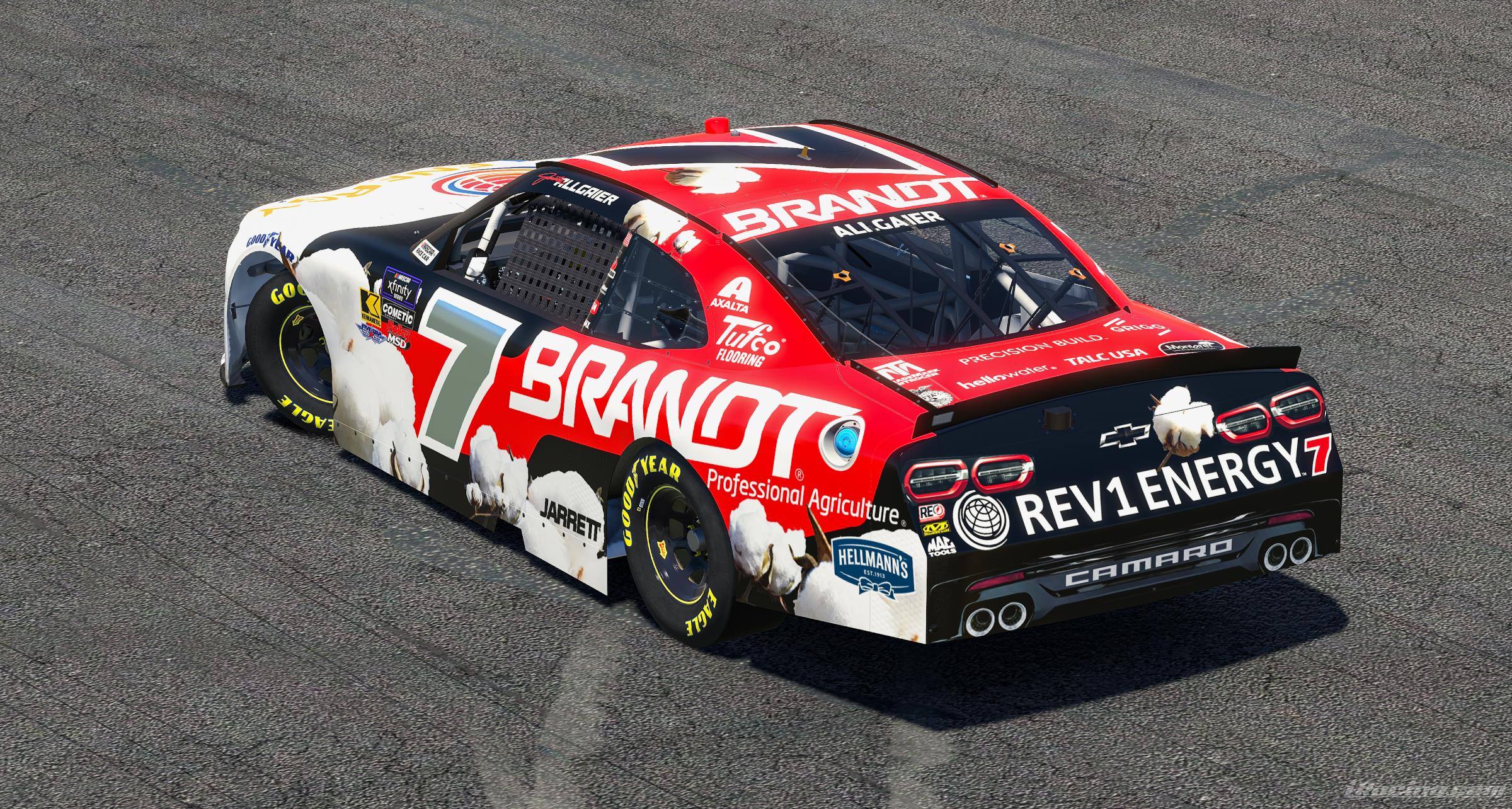 2025 Justin Allgaier BRANDT Rev1 Energy Cotton Chevrolet (No #s) by ...