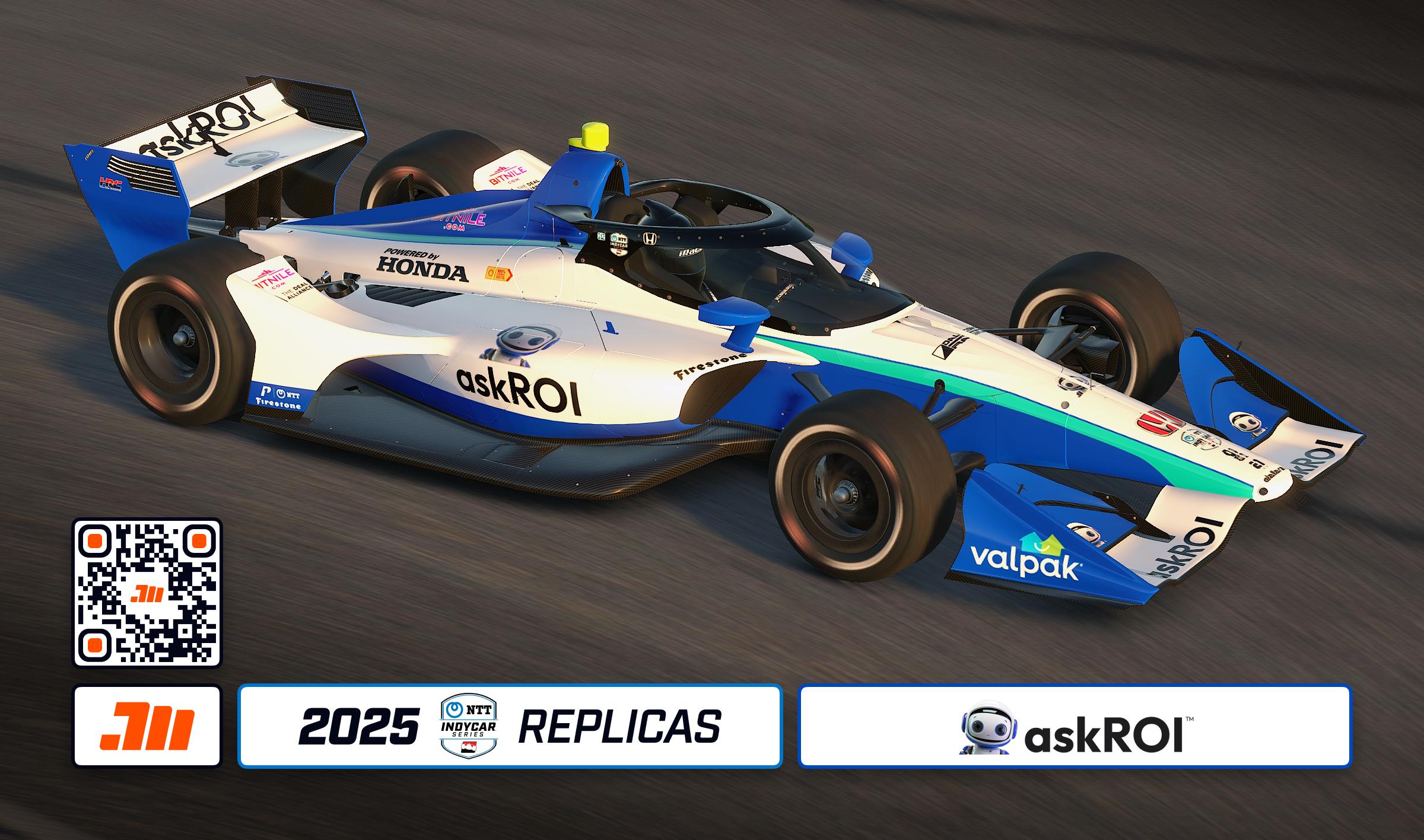 2025 Rinus Veekay askROI IndyCar by Jeff McKeand - Trading Paints