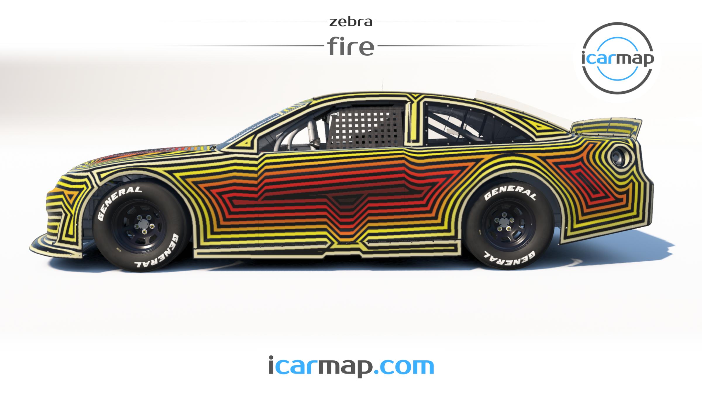 Zebra - Fire (ARCA Toyota Camry) by Will M. - Trading Paints