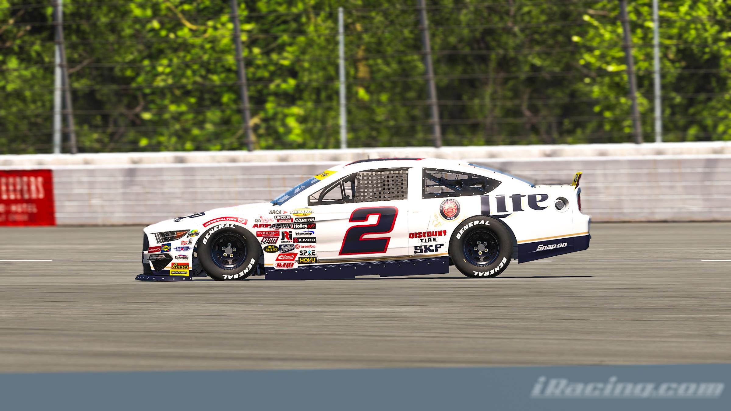 Miller Lite ARCA Ford Mustang v1E 2025 by Doyle Lowrance - Trading Paints