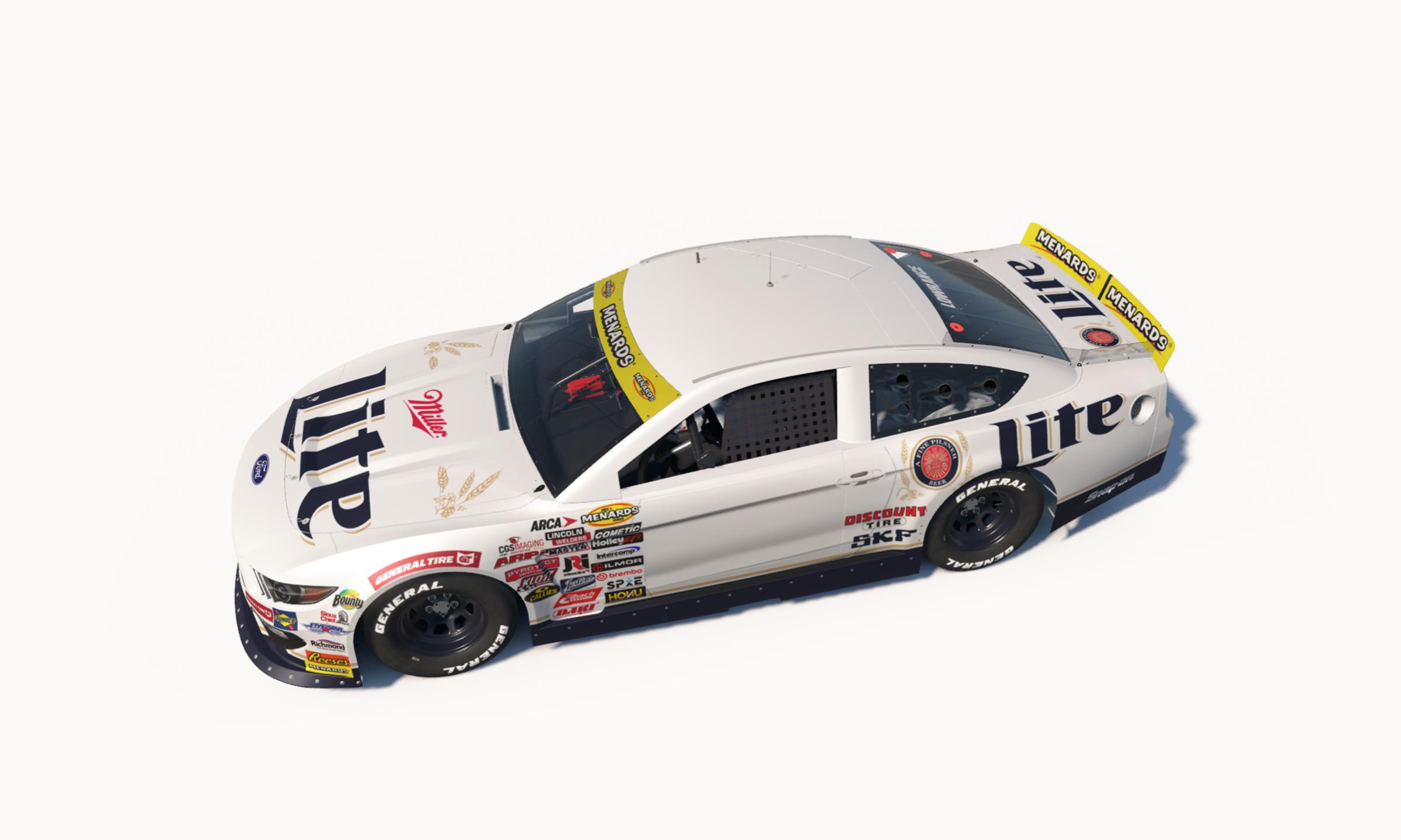 Miller Lite ARCA Ford Mustang v1EE 2025 TP by Doyle Lowrance - Trading ...