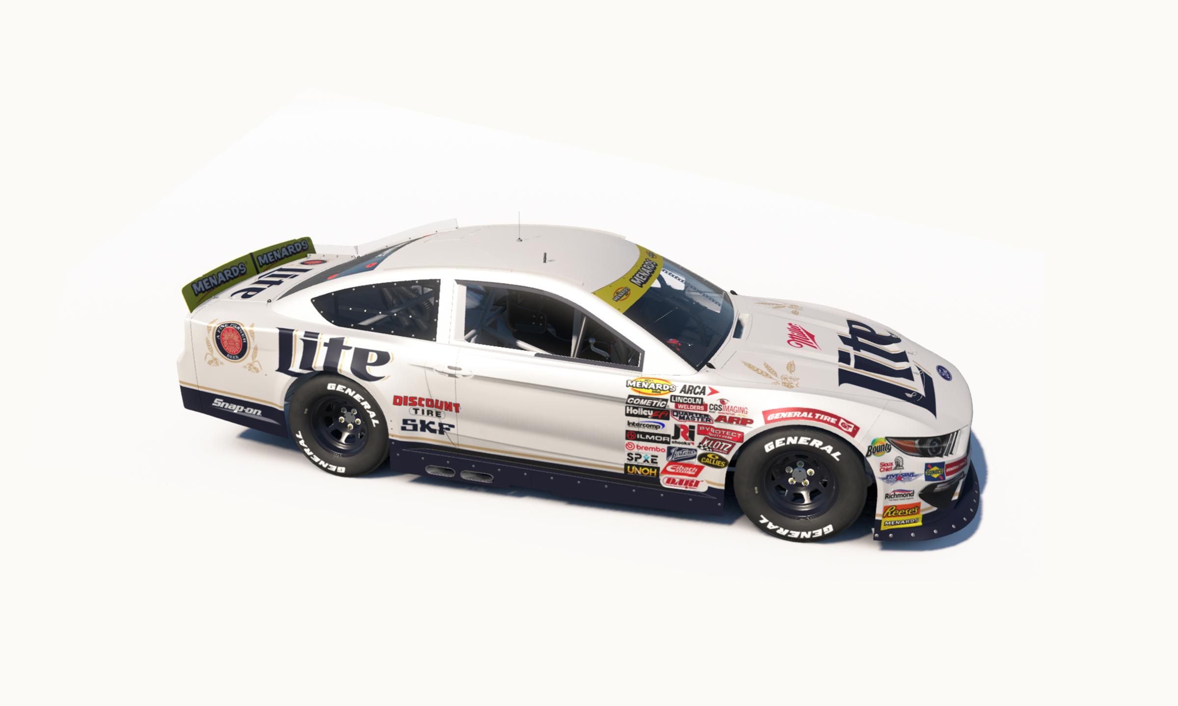 Miller Lite ARCA Ford Mustang v1EE 2025 TP by Doyle Lowrance - Trading ...