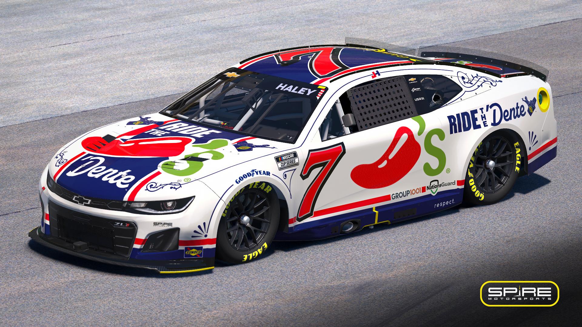 2025 #7 Justin Haley Chilis Ride The Dente (No Numbers) by Spire ...