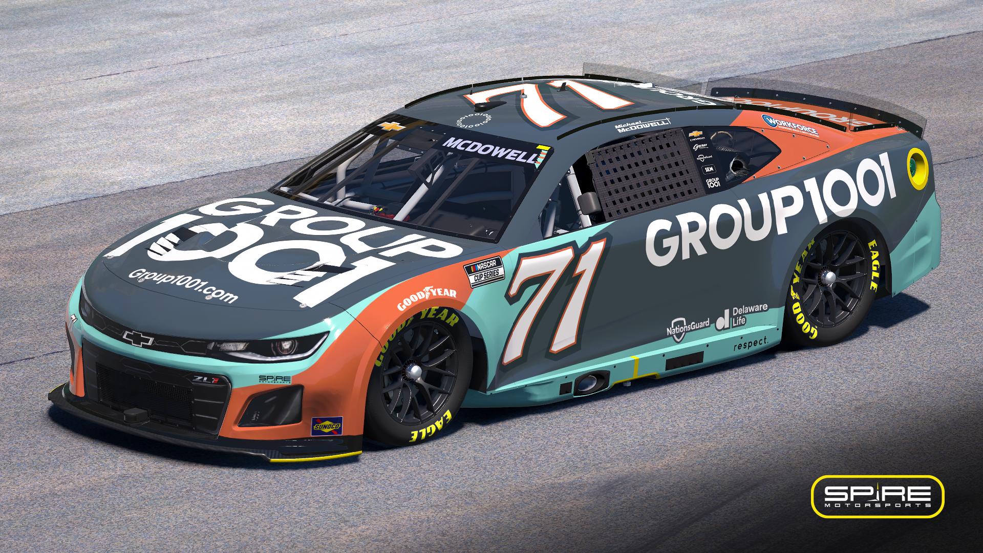 2025 #71 Michael McDowell Group 1001 (No Numbers) by Spire Motorsports ...