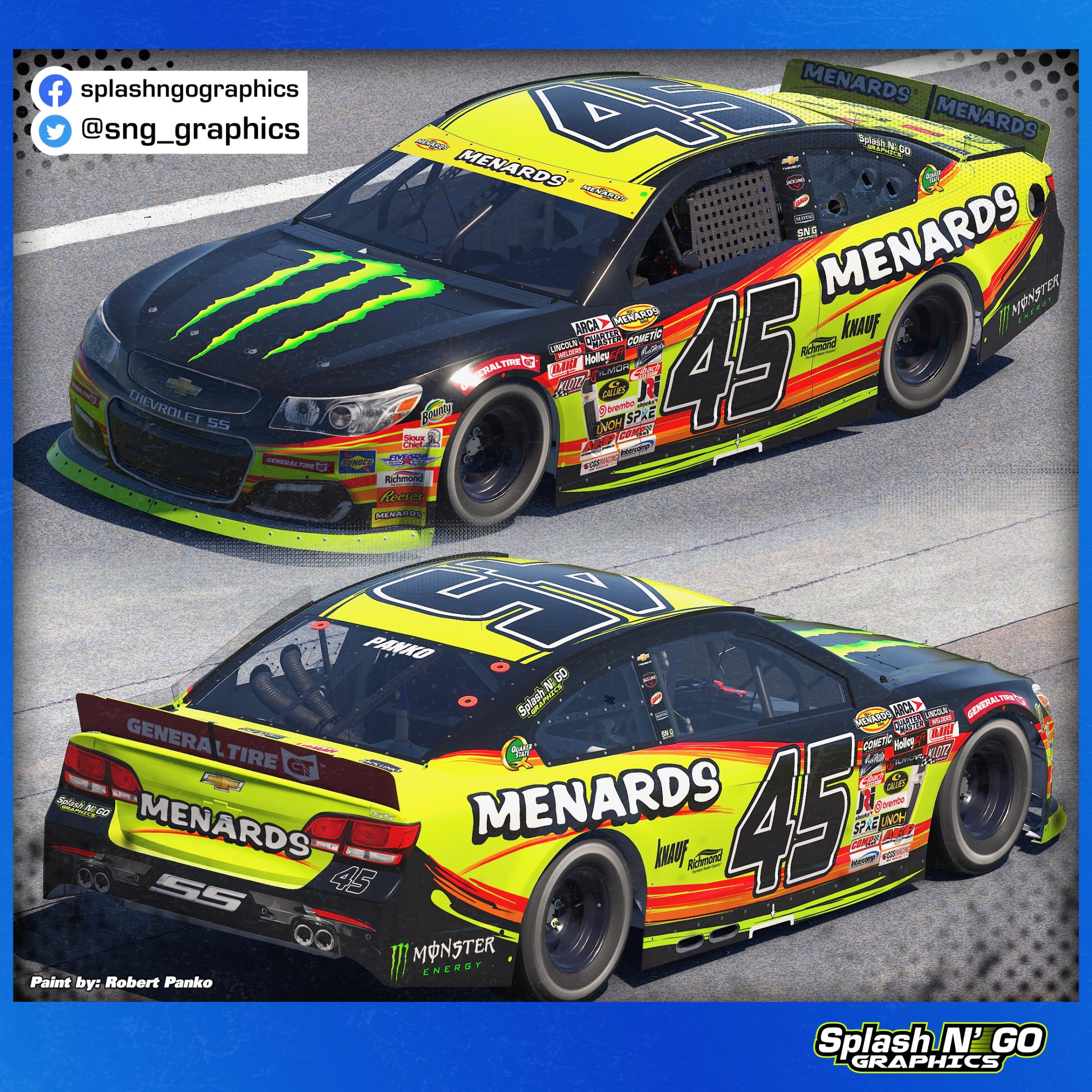 Menards/Monster Energy - ARCA Chevy SS by Robert W. Panko - Trading Paints
