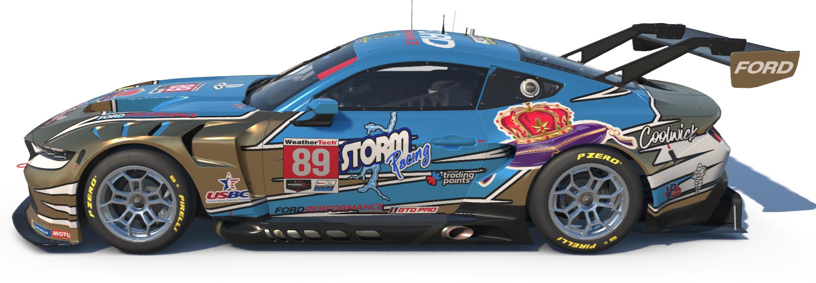 STORM Racing Crown Royal Blue w/ Gold by Wesley Strait - Trading Paints