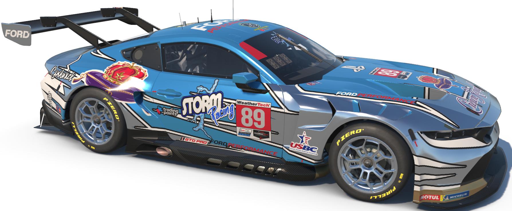 STORM Racing Crown Royal Blue w/ Silver by Wesley Strait - Trading Paints