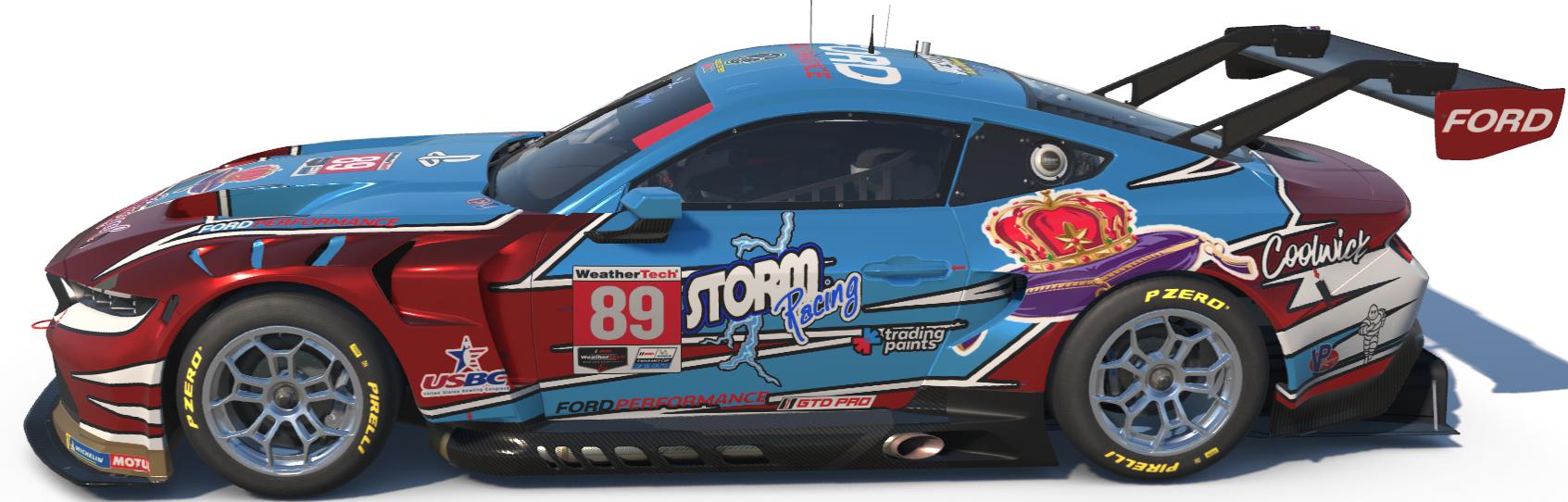 STORM Racing Crown Royal Blue w/ Red by Wesley Strait - Trading Paints