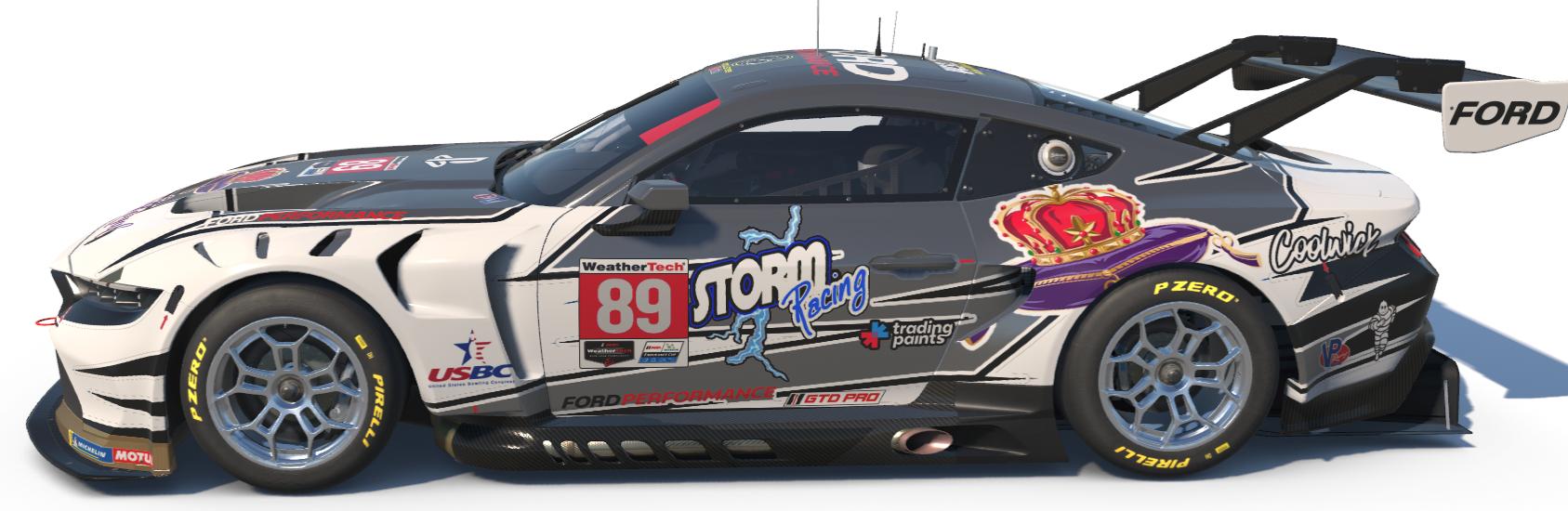 STORM Racing Crown Royal Gray w/ White by Wesley Strait - Trading Paints