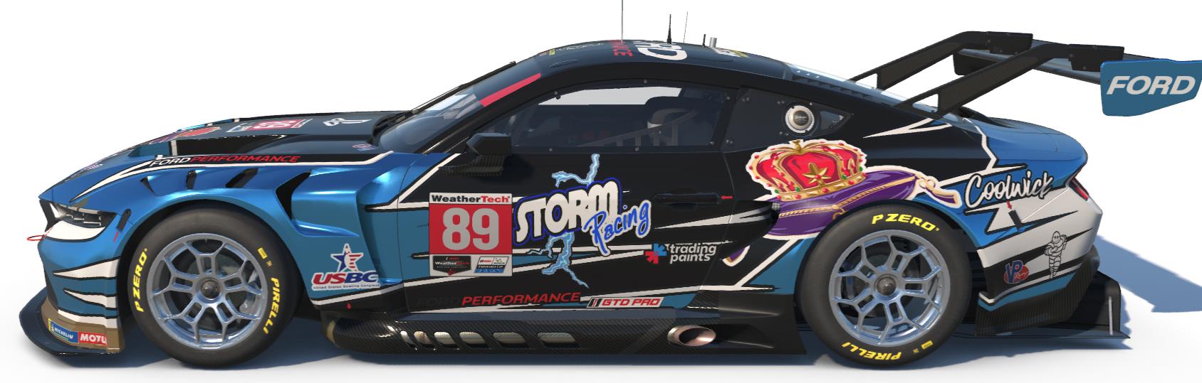 STORM Racing Crown Royal Black w/ Blue by Wesley Strait - Trading Paints