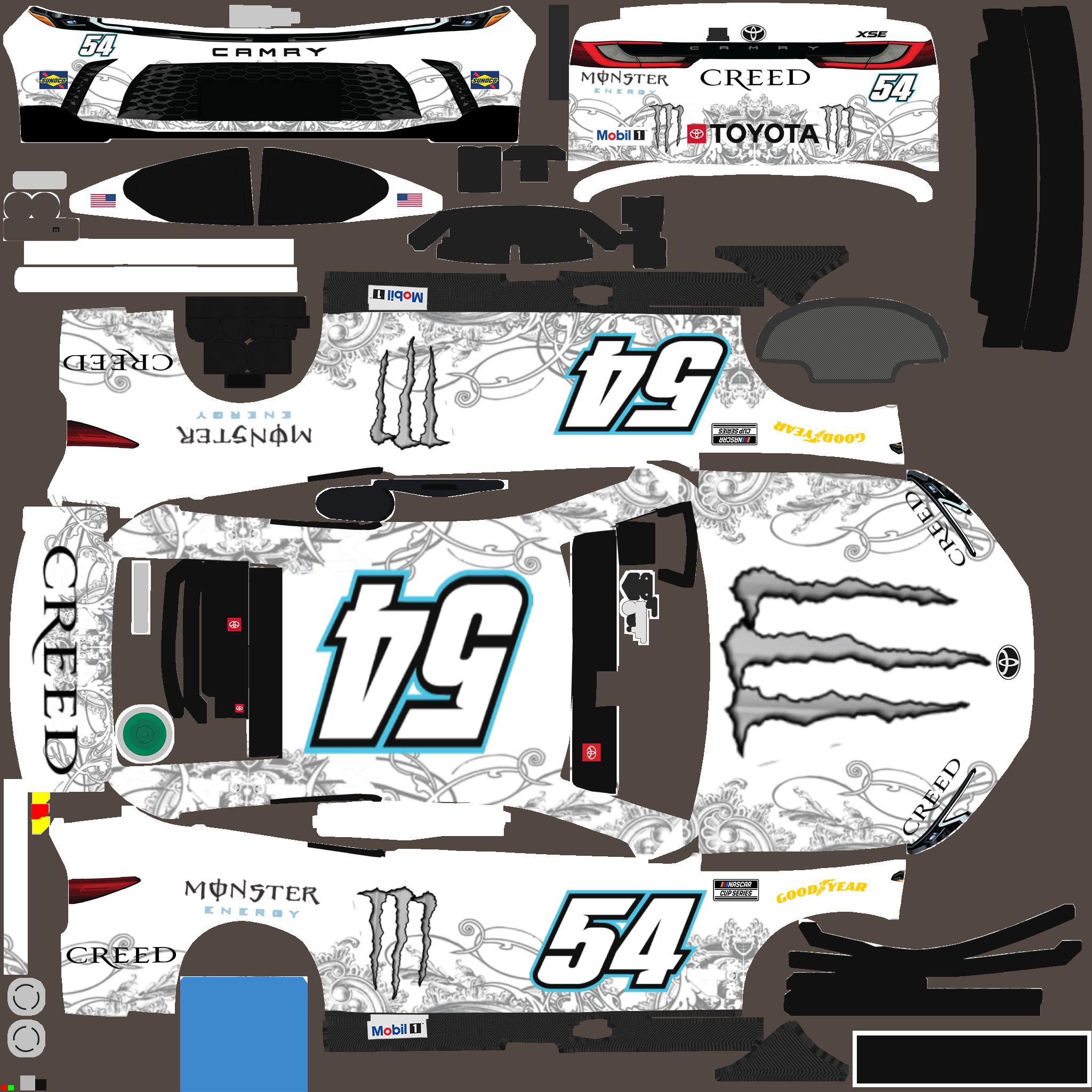 Ty Gibbs White Monster Concept by Riley Bennett - Trading Paints