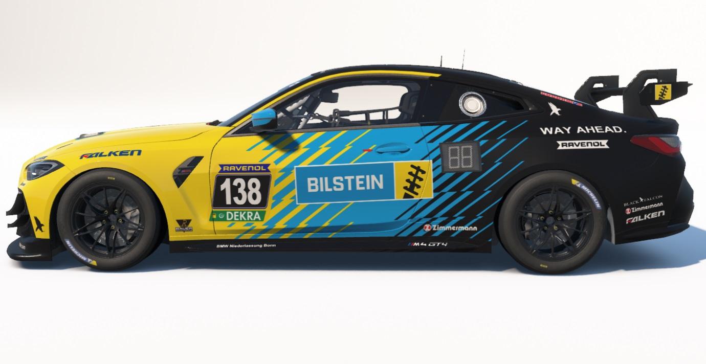#150 BILSTEIN Black Falcon BMW M4 EVO GT4 2025 by Zack W Gould - Trading Paints