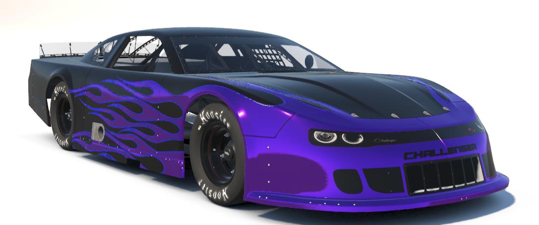 Black and Purple Flame Challenger by Adam Roberson - Trading Paints