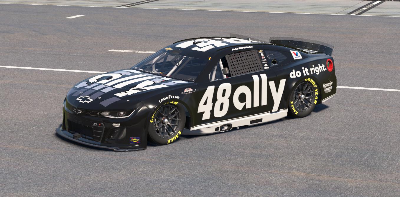 2025 Alex Bowman #48 Ally 2012 Jimmie Johnson Throwback by Porter C ...