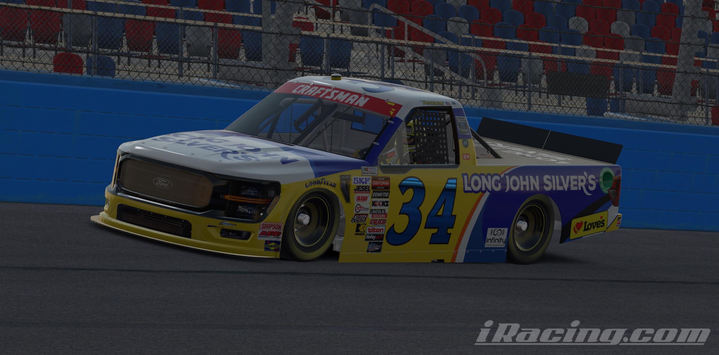 Layne Riggs #34 Long John Silver F150 by Justin Ehrlichman - Trading Paints