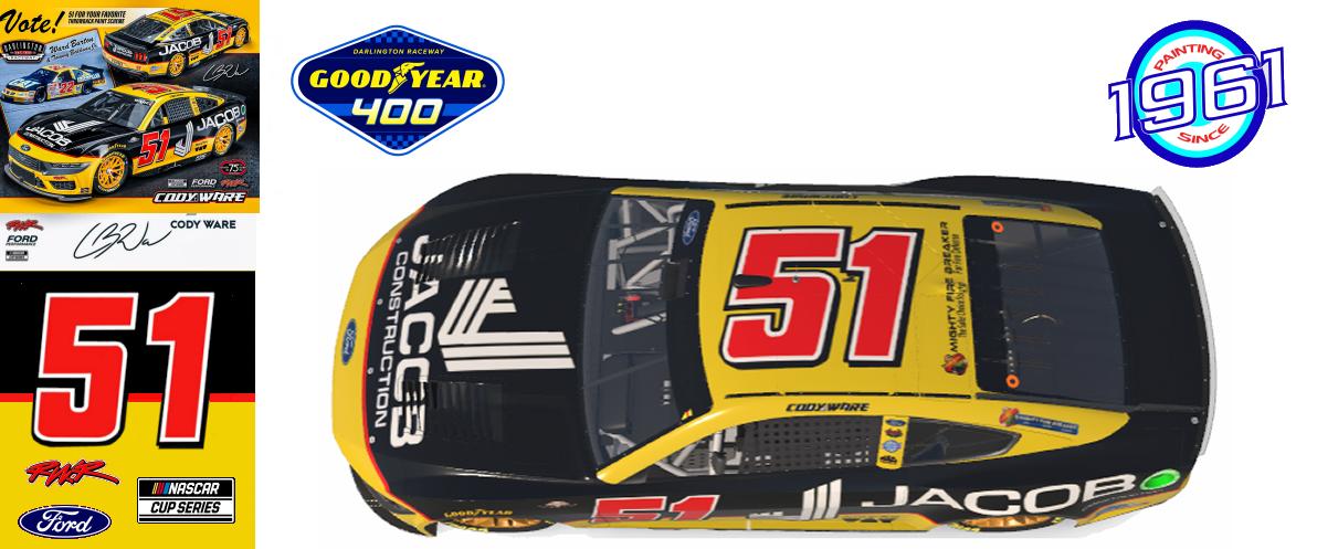 2025 RWR Cody Ware / Jacob Construction Ford Mustang Dark Horse at ...