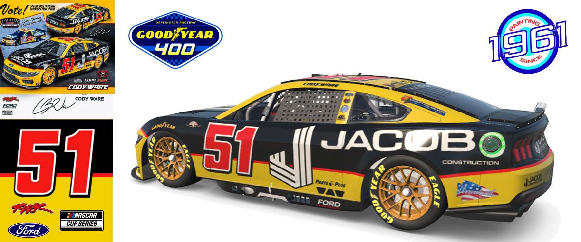 2025 RWR Cody Ware / Jacob Construction Ford Mustang Dark Horse at ...
