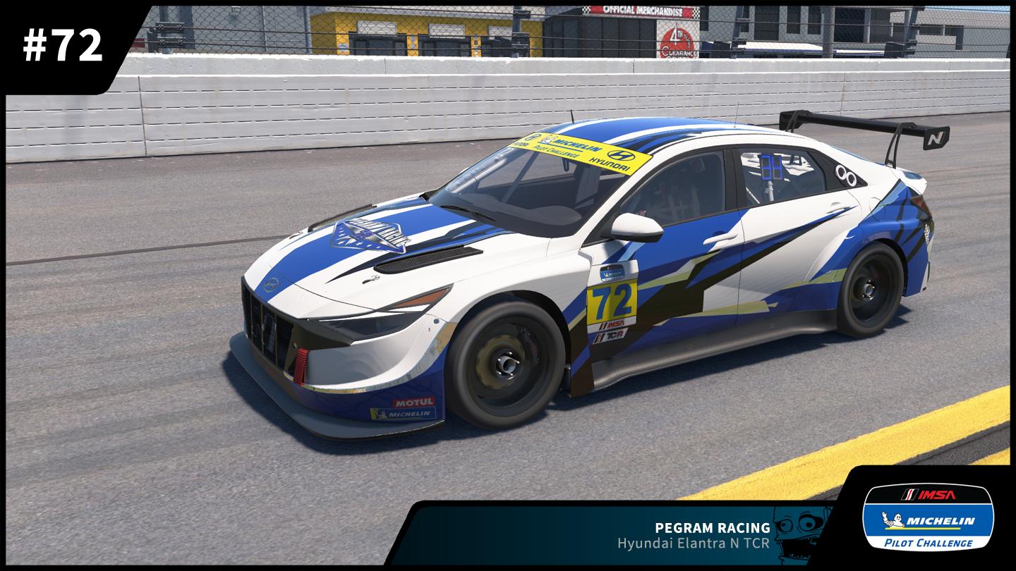 #72 Pegram Racing Hyundai Elantra N TCR 2025 IMSA Michelin Pilot ...
